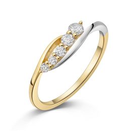 Firetti Damen Fingerring &raquo;Schmuck Geschenk Gold 333 Damenring Ring bicolor&laquo; mit Zirkonia (synth.)