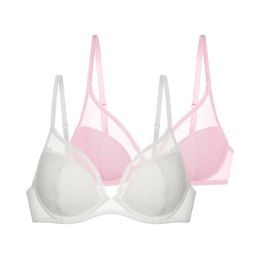 Dorina B&uuml;gel-BH &raquo;Norissa&laquo; 2er Pack, leicht gepolstert, Mesh Details beige 70, Cup C B&uuml;gel-BH