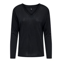 Only Damen Only Langarmshirt &raquo;ONLHENRIETTA L/S V-NECK SHINE TOP JRS&laquo; L