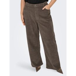 Only Carmakoma Damen Only CARMAKOMA Cordhose &raquo;CARHOPE GLOBAL EX HW WIDE CORD PNT NOOS&laquo; Baumwollmischung, High Waist 42, L&auml;nge 32