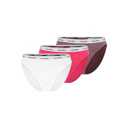 Calvin Klein Underwear Damen Bikinislip &raquo;3 PACK BIKINI (LOW-RISE)&laquo; Packung, 3er-Pack, 3 Stk. mit Logobund XL (42), 3 Stk.