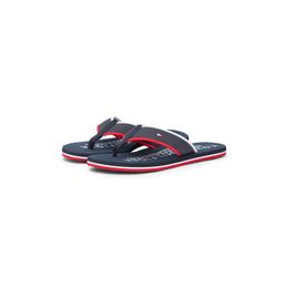 Tommy Hilfiger Damen Zehentrenner &raquo;HILFIGER TUMBLE BEACH SANDAL&laquo; , Sommerschuh, Badeschuh mit dreifarbiger Laufsohle 44