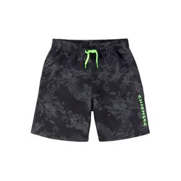 Chiemsee Jungen Badeshorts &raquo;Esra Kids&laquo; mit kontrastfarbenen Logodruck schwarz 170/176, N-Gr