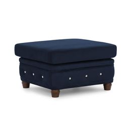 S-STYLE Chesterfield Hocker Cleo Blink blau Ma&szlig;e (cm): B: 75 H: 45 &raquo; H&ouml;ffner