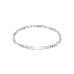Kuzzoi Herren Armband &raquo;Herren ID Platte Figaro Klassisch 925 Silber&laquo; silber