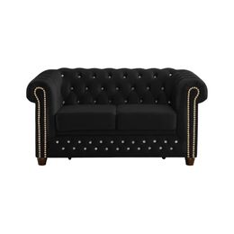 S-STYLE Chesterfield Einzelsofa Cleo Blink schwarz Ma&szlig;e (cm): B: 148 H: 72 &raquo; H&ouml;ffner