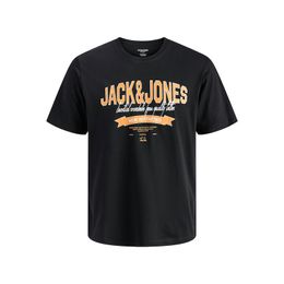 Jack & Jones PlusSize Jack & Jones Plussize Herren Jack & Jones PlusSize Rundhalsshirt &raquo;JJELOGO TEE SS O-NECK 2 COL SS26 SN PLS&laquo; mit auff&auml;lligem Print 5XL