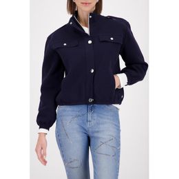 monari Damen Strickjacke Cargo-Stil, Regular Fit, Stehkragen, 2-Wege-Rei&szlig;verschluss 36
