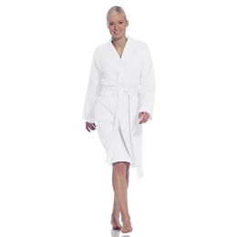 Vossen Unisex-Bademantel &raquo;Rom, ideal f&uuml;r Sauna & Spa, Hotelbademantel, Morgenmantel&laquo; 1 Stk. f&uuml;r Damen & Herren, Waffelpiqu&eacute;-Struktur, in leichter Qualit&auml;t 