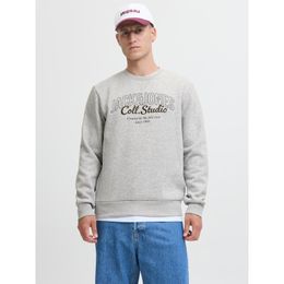 Jack & Jones Jack & Jones Herren Sweatshirt &raquo;JJMAKOTO SWEAT CREW NECK&laquo; grau L