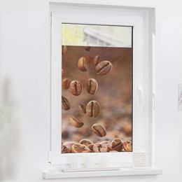 LICHTBLICK ORIGINAL Fensterfolie &raquo;Kaffee&laquo; 1 Stk. blickdicht strukturiert Klebepunkte selbstklebend, Sichtschutz braun PVC
