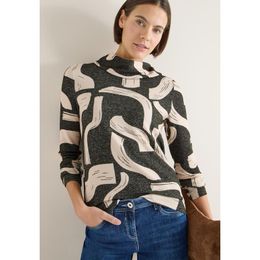 Cecil Damen Sweater, mit grafischem Muster XS (36)