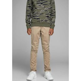 Jack & Jones Jack & Jones Junior Herren Chinos &raquo;JPSTMARCO bequem, elastisch, pflegeleicht&laquo; unifarben, modisch, slim fit, Web beige 134, N-Gr
