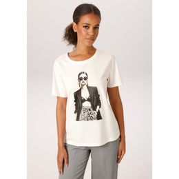 Aniston Casual Damen Aniston CASUAL T-Shirt mit "stylischem" Frontdruck - NEUE KOLLEKTION 36/38