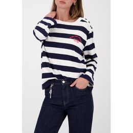 monari Damen Sweatshirt, Rundhalsausschnitt, Regular Fit, Knopfleiste an der Schulter 38