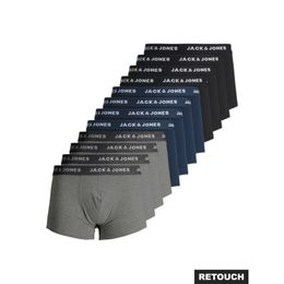 Jack & Jones Jack & Jones Herren Trunk &raquo;JACSOLID Stretchkomfort, elastisch, bequem mit sportlichem Look&laquo; Packung, 12 Stk. bedruckt, modisch, eng anliegend, 