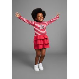 Kidsworld M&auml;dchen Kidsworld Jerseykleid &raquo;f&uuml;r kleine M&auml;dchen&laquo; f&uuml;r Partys und besondere Anl&auml;sse, kniefreie L&auml;nge, modischer Stil rot 128/134, N-Gr