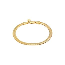 Elli Premium Damen Armband &raquo;Flach Elegant Schlangenkette 925 Silber&laquo; gold