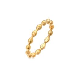 Elli Damen Fingerring &raquo;Kugel Dots Stapelring Schlicht 925 Silber&laquo; gold
