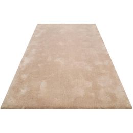 Wecon home Basics Hochflor-Teppich &raquo;Emilia&laquo; rechteckig 25 mm H&ouml;he Wohnzimmer beige Kunstfaser