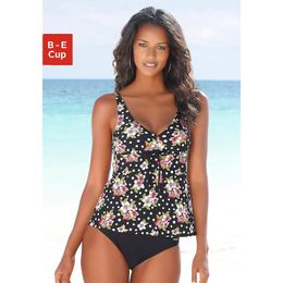 Lascana Damen Lascana B&uuml;gel-Tankini im angesagten Design schwarz 38, Cup D