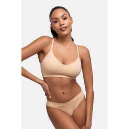 Dorina Damen Bralette-BH &raquo;Revive&laquo; 2er Pack, verstellbare Tr&auml;ger, bequem, weiche Oberfl&auml;che beige XS, N-Gr
