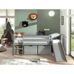 Vipack Spielbett, Grau, Holz, Kiefer, H&ouml;he ca. 20 cm, 90x200 cm, nicht verstellbar, Kinder- & Jugendzimmer, Kinderm&ouml;bel, Kinderbetten, Spielbetten