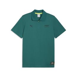 Poloshirt Puma "Puma x ASTON MARTIN ARAMCO F1 TEAM Jacquard Polo Herren", Herren, Gr. L, gr&uuml;n lux, Obermaterial: 71% Baumwolle, 29% Polyester; Kragen: 100% Baumwolle, clean, regular fit, Rundhals, Shirts