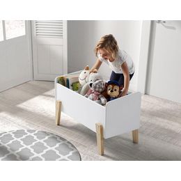 Spielzeugtruhe Vipack "Kiddy", wei&szlig;, B:80cm H:48cm T:39cm, MDF, Aufbewahrungsboxen, MDF-Oberfl&auml;che
