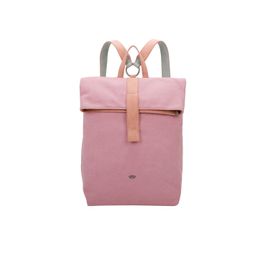 Cityrucksack Fritzi aus Preussen "Izzy03", Damen, Gr. B/H/T: 18cm, rosa, Baumwolle, Kunstfaser, Rucks&auml;cke Cityrucksack, mit stufenlosvertellbaren Tr&auml;gern