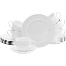 Kaffeeservice Creatable "Fleur Royal", beige (creme), 18 Stk., Porzellan, Geschirr-Sets, Kaffeeservice, extrem d&uuml;nn, leicht, lichtdurchl&auml;ssig