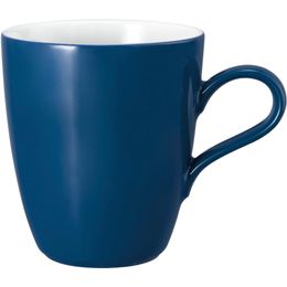 Becher Seltmann Weiden "Life Fashion", classic blau, wei&szlig;, B:9cm H:10,3cm &Oslash;:9cm, Porzellan, Trinkgef&auml;&szlig;e, Becher, Becher mit Henkel 0,40 l