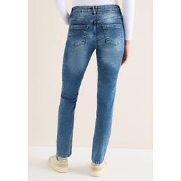 Comfort-fit-Jeans Cecil, Damen, Gr. 36, L&auml;nge 30, mid blau wash, Jeans, 84% Baumwolle, 14% Polyester, 2% Elasthan, unifarben, normal, Jeans, 5-Pocket-Style