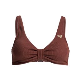 Triangel-Bikini-Top Roxy "Roxy Sunshine", Damen, Gr. M, Cup B, cappuccino, Obermaterial: 89% Microfaser, 11% Elasthan;, Bikini-Oberteile