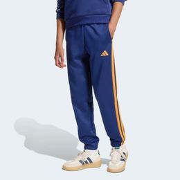 Sporthose adidas Sportswear "J STD TRCK PNT", M&auml;dchen, Gr. 128, N-Gr, dunkelblau, pure orange, Obermaterial: 59% Polyester, 41% Baumwolle, Hosen Sporthose