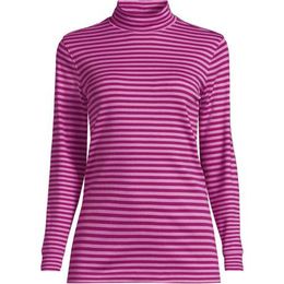 LANDS' END Baumwoll-Stehkragenshirt, Damen,  Pink, Baumwolle, by Lands' End