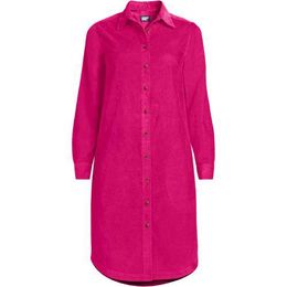 LANDS' END Feincord-Blusenkleid aus Baumwolle, Damen,  Rot, Baumwolle, by Lands' End
