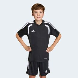 Fu&szlig;balltrikot adidas Performance "TIRO26L JSY Y", Jungen, Gr. 128, schwarz, wei&szlig;, Obermaterial: 100% Polyester, Rundhals, Trikots Fu&szlig;balltrikot