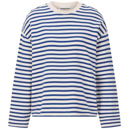 armedangels Damen-Sweatshirt gestreift L Blau-Natur