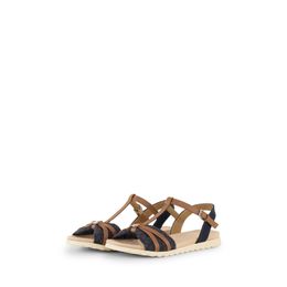 Tom Tailor Damen Flache Sandalen mit Stickereien, blau, Uni, Gr. 37