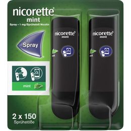 nicorette mint Spray mit Nikotin 2 St