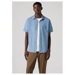 Levi's Jeanshemd LEVI'S, Herren, Gr. M, N-Gr, light indigo, flat finish, Denim/Jeans, Obermaterial: 100% Baumwolle, tailliert, Hemden Jeanshemd