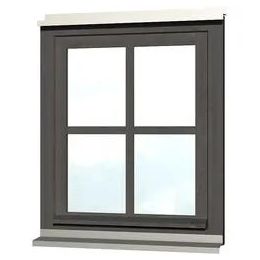 Skan Holz Fenster SKANHOLZ "Einzelfenster", grau (schiefergrau), B:69cm H:82cm, Glas, Massivholz, Fenster, f&uuml;r Carports, 69,1 x 82,1 cm
