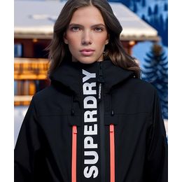 Superdry Damen Logo Badge Ultimate Freestyle Skijacke, Schwarz - Gr&ouml;&szlig;e: 42 208232110008002A020