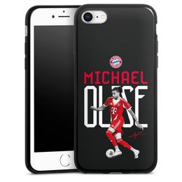 DeinDesign iPhone SE (2020) Handy Slim Case extra d&uuml;nn Silikon Handyh&uuml;lle schwarz H&uuml;lle Official Licensed Product Michael Olise Fc Bayern M&uuml;nchen Silikon Slim 