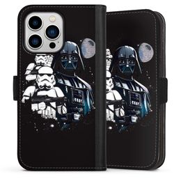 DeinDesign iPhone 13 Pro Handy Klapph&uuml;lle Handyh&uuml;lle aus Kunst Leder schwarz Flip Case Weltall Star Wars Movie Sideflip mit Lasche