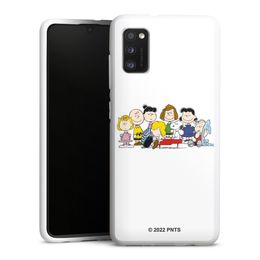 DeinDesign Galaxy A41 Handy Silikon H&uuml;lle Case wei&szlig; Handyh&uuml;lle Kindheit Peanuts Merchandise Silikon Case