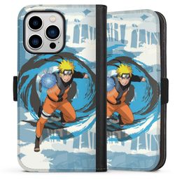 DeinDesign iPhone 13 Pro Handy Klapph&uuml;lle Handyh&uuml;lle aus Kunst Leder schwarz Flip Case Official Licensed Product Manga Naruto Shippuden Sideflip mit Lasche