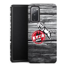 DeinDesign Galaxy S20 FE Handy Panzer Handyh&uuml;lle robuste Outdoor H&uuml;lle Schutzh&uuml;lle matt 1. Fc K&ouml;ln Official Licensed Product Wooden Look Tough Case
