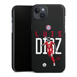 DeinDesign iPhone 14 Plus Handy Premium Case Smartphone Handyh&uuml;lle Schutzh&uuml;lle gl&auml;nzend Fc Bayern M&uuml;nchen Official Licensed Product Luis Diaz Premium Case